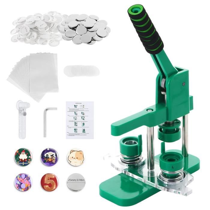 Machine À Badges 25 Mm-0,98 Pouces Diy Badge Press Machine Avec 100 ...