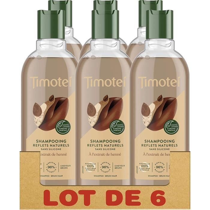 Lot de 6 x 300 ml - TIMOTEI Shampoing Reflets Naturels à l'extrait de ...