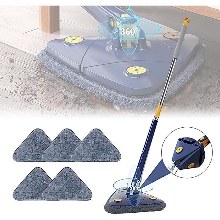 Triangle Mop Réglable Rotatif À 360°, Balai Serpillere Nettoyage ...