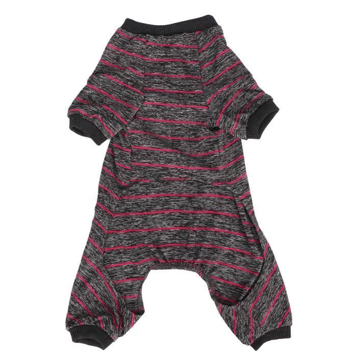 VGEBY pyjama pour chien Pyjama à rayures pour chien mince respirant 4 ...