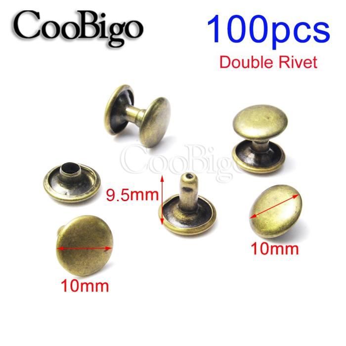 RIVET,Antique Brass--Clou de Rivet Double couche en métal, 100 ...