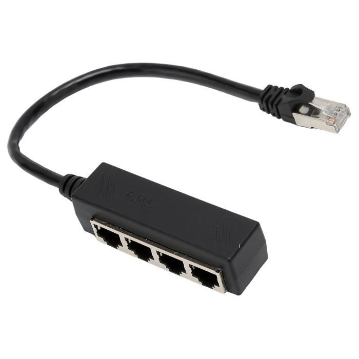 Câble répartiteur Ethernet RJ45 1 Point 4 câble de dérivation Ethernet ...