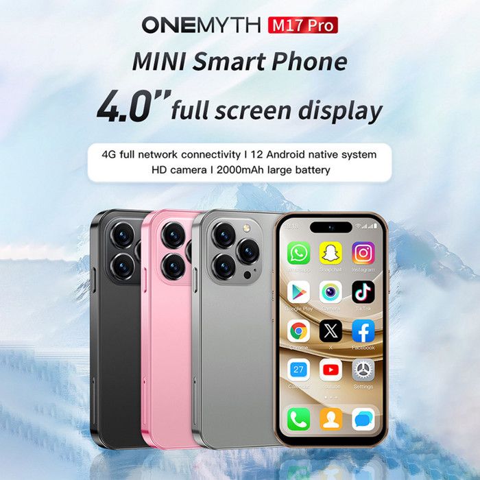 M17 Pro 4G Mini Smartphone 4.0 pouces Android 12.0 2GB 16GB 2MP/5MP ...