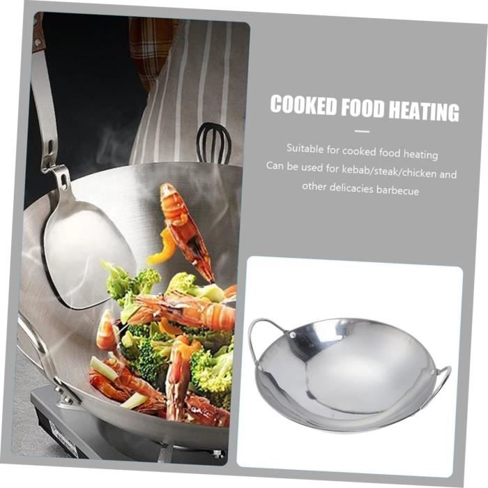 2 Pièces Plancha En Acier Inoxydable Poêle À Frire En Inox Poêle À Œufs Batterie De Cuisine De ...