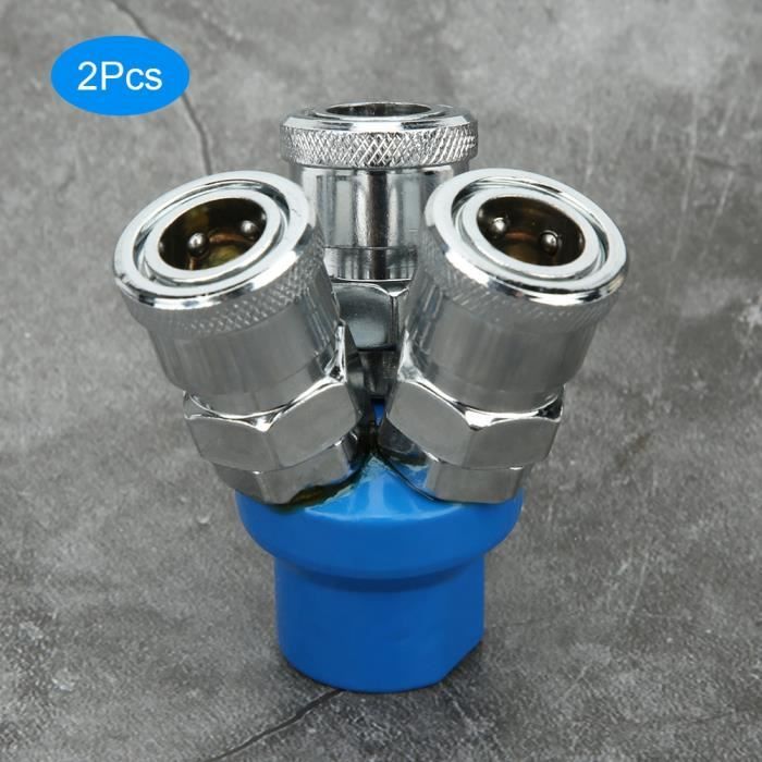 Duokon Coupleur rapide 3 voies 2 pièces 3 voies coupleur rapide rond ...