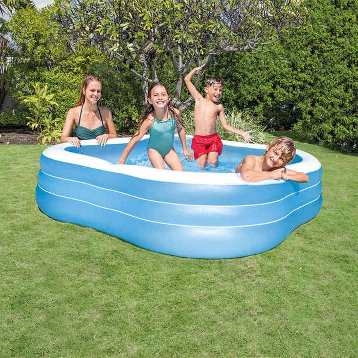 Intex 57495 - Family Pool Square, 229 x 229 x 56 cm - Cdiscount Jeux ...