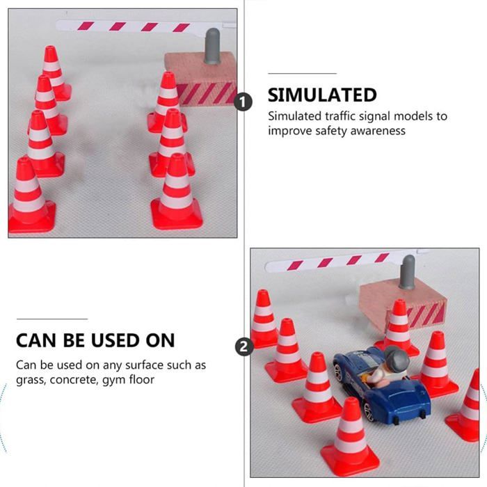 Mini Cône Signalisation Circulation - 30 Pièces, Plastique Enfant Jeu ...