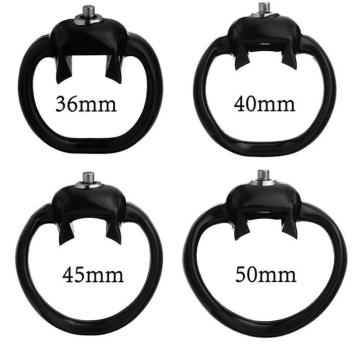 Noir Nano 50mm Cage à Bite Ht V5 Pour Homme Haute Qualité Anneau De