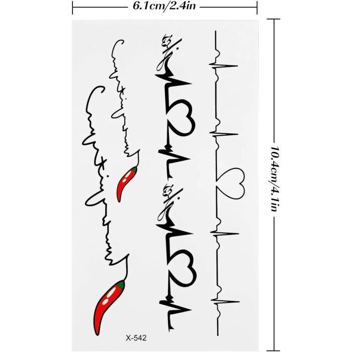 30feuilles tatouages temporaires à coller sur la peau imperméable ...