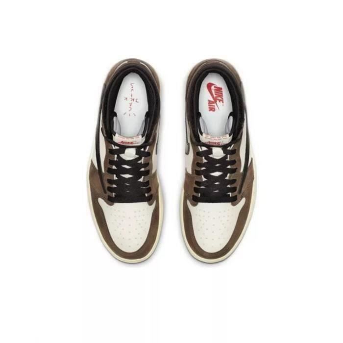 Baskets Air-Jordanx 1 One High Travis Scott - AUTREMENT - Blanc - Cuir ...