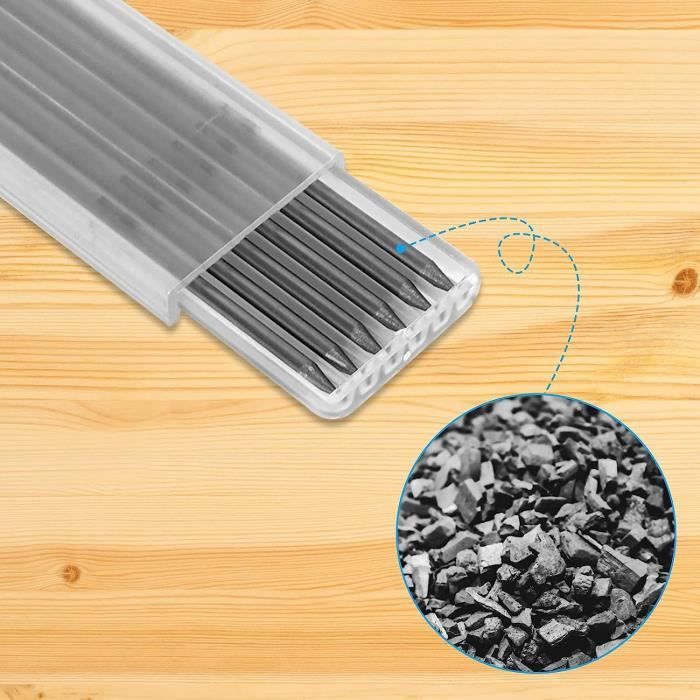 30 Pièces Mines De 2,8 Mm Pour Crayon Chantier, Recharges De Crayon ...