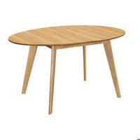 Miliboo - Table à manger extensible ovale blanche et bois clair L150 ...