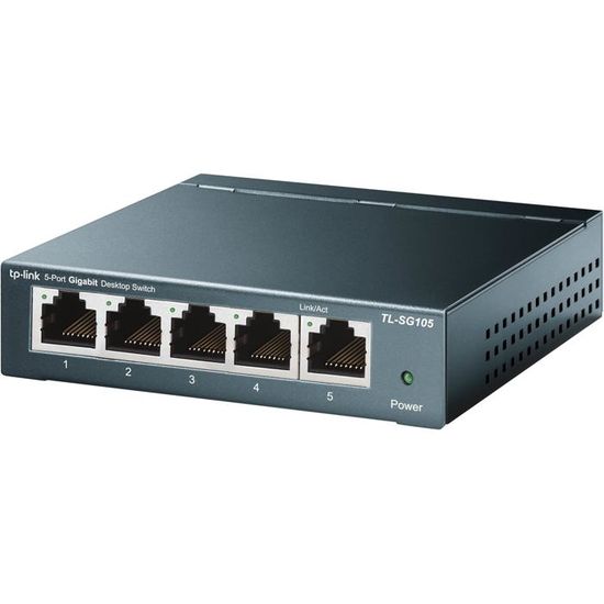 TP-Link TL-SG105 Gigabit Ethernet Switch 5 Port RJ45 Metal 10/100 ...
