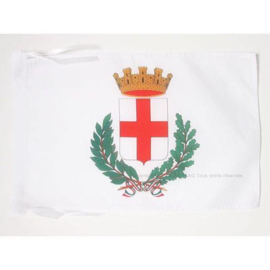 Drapeau Ville de Milan avec armes 45x30cm - milanais - Milano Haute ...