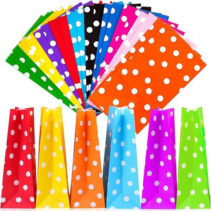Sachet Cadeau en Papier à Pois-Lot de 20 Sacs De Bonbons en papier ...