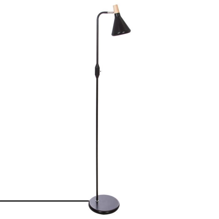 Lampadaire en métal - Ø 23,5 x H 140 cm - Noir - Cdiscount Maison