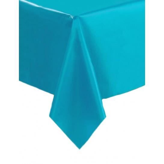 Nappe bleu turquoise en plastique (137 x 274 cm). - Cdiscount Maison