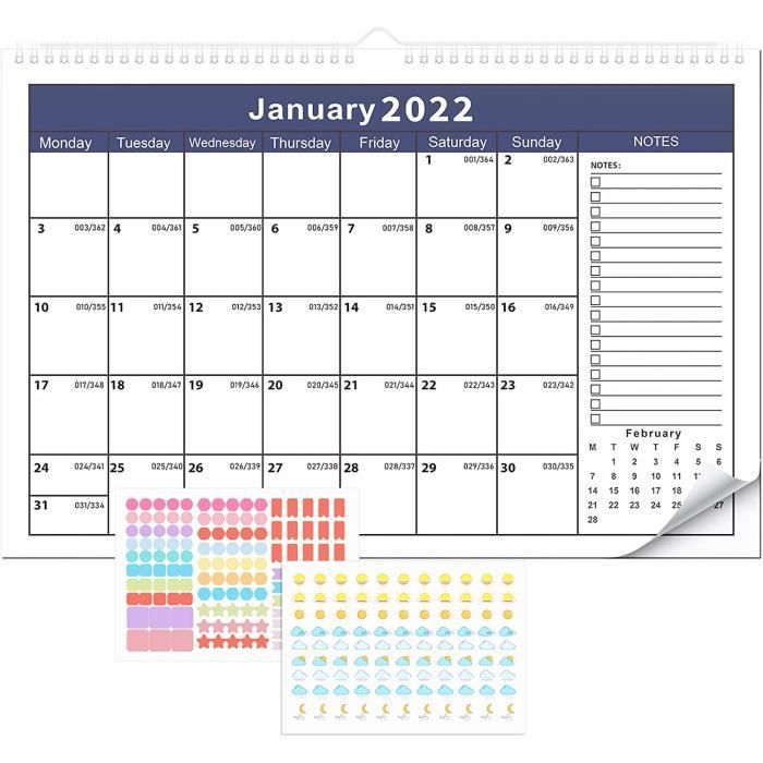 Calendrier Muraux 2022 Calendrier Familial 2022 Commence Maintenant ...