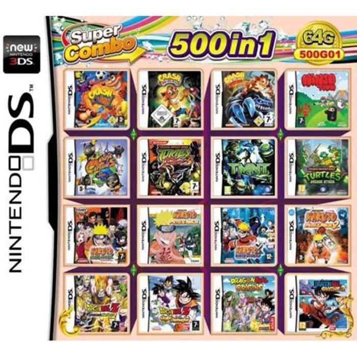 500 Jeux en 1 NDS Jeu Lot Carte Super Combo Cartouche pour DS 2DS New ...