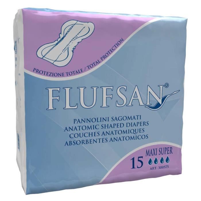 FLUFSAN Changes anatomiques maxi super pour incontinence moyenne à ...