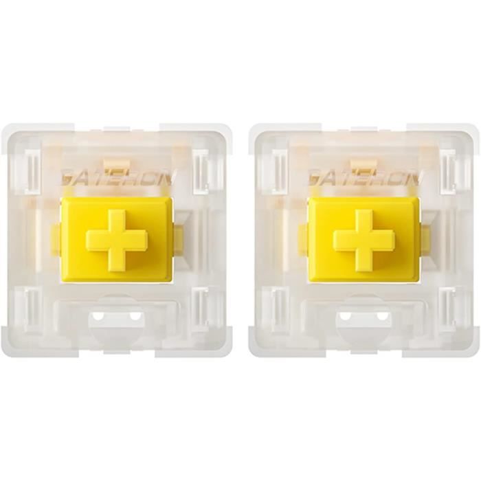 Gateron Milky Yellow Pro Switches, Pre-Lubed Linear 5 Pin For All Mx ...