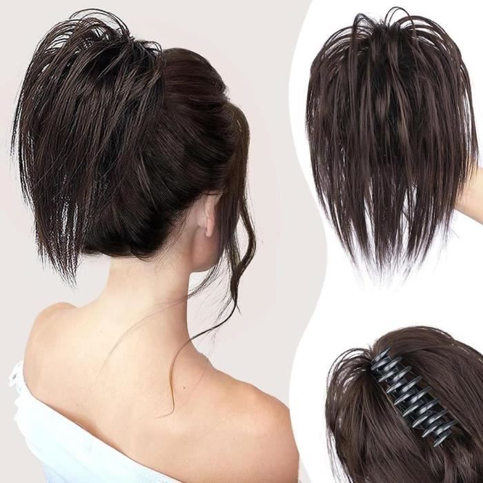 Ponytail Cheveux Naturel Droit 12 Pouces Court Clip En Queue De Cheval ...