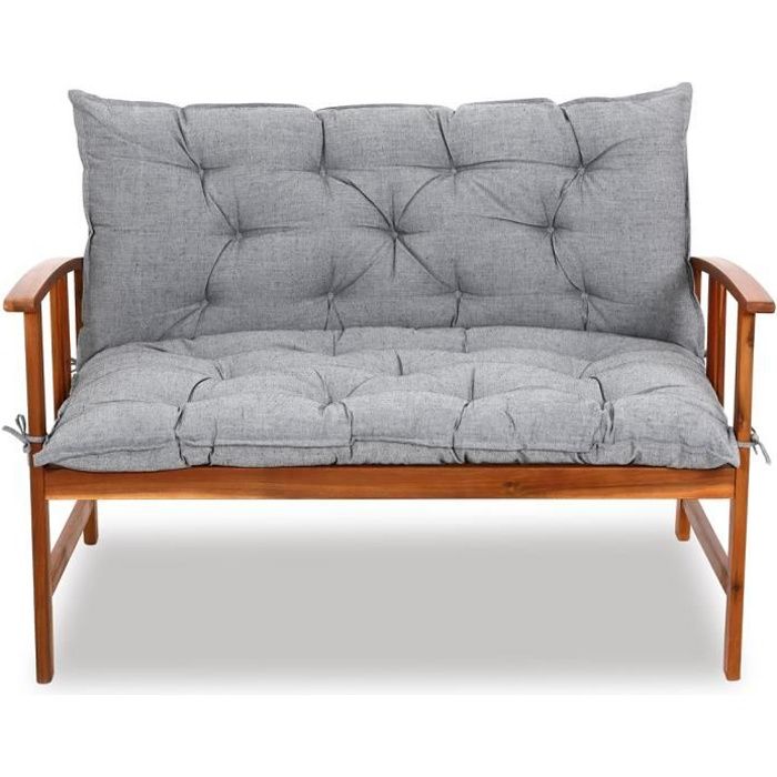 Coussin pour banc avec dossier Coussin de banc couleur Crème ...