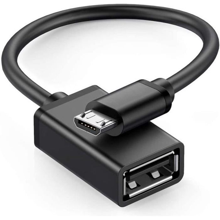 Adaptateur USB vers Micro-USB - E.F.CONNECTION - 1m - Noir - Câble ...