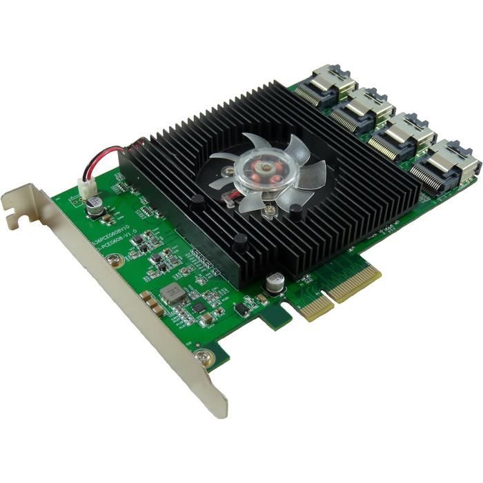 Carte Controleur SATA PCI Express PCIe x4-16 Ports SATA 3 SATA III ...