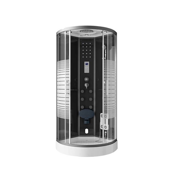 HOME DELUXE Douche à vapeur 'BLACK PEARL' >Version: 100 x 100 cm ...