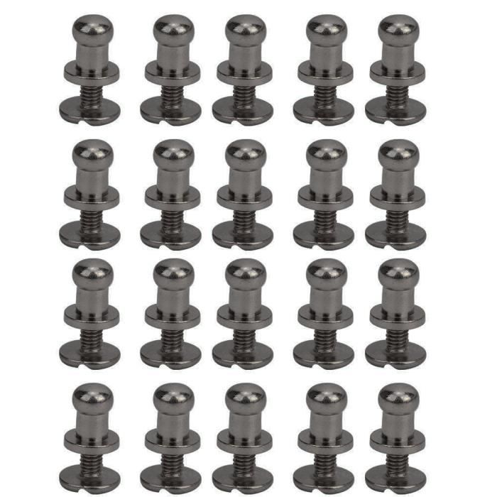 KIMISS jeu de vis à rivets 20 ensembles vis clou rivet cuivre tête ...