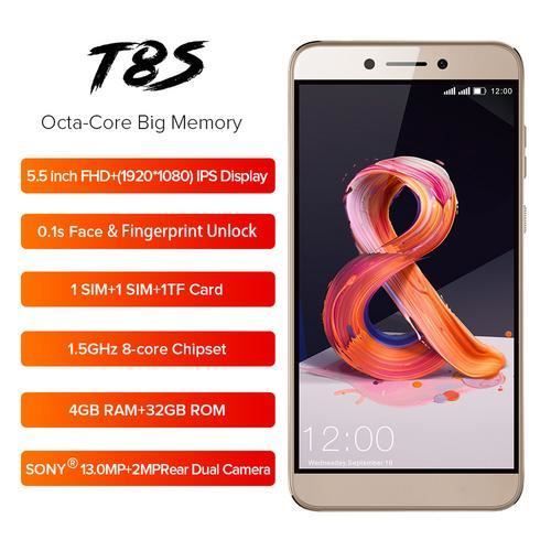 LEAGOO T8s Smartphone 4+32G MT6750T 4G Téléphone-EU Prise- Or - Cdiscount Téléphonie
