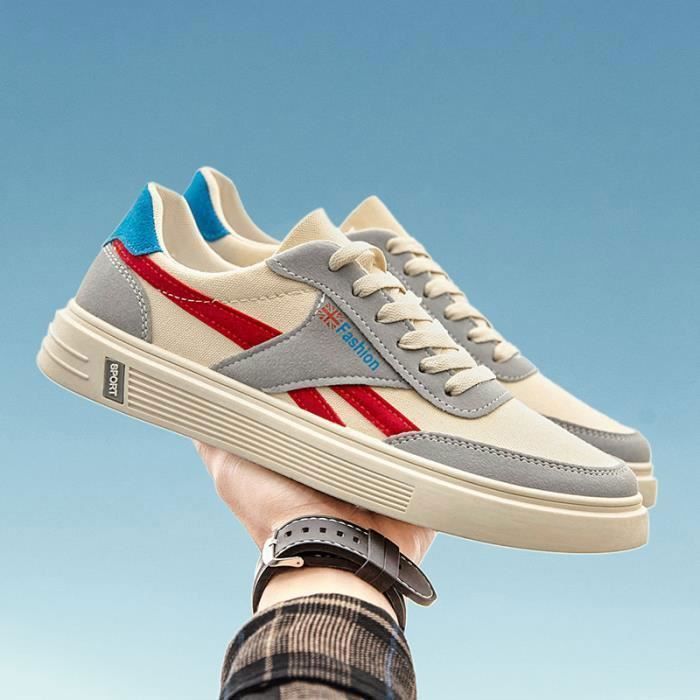 BASKET Homme - Chaussures en toile respirant durable loisir - rouge HX ...