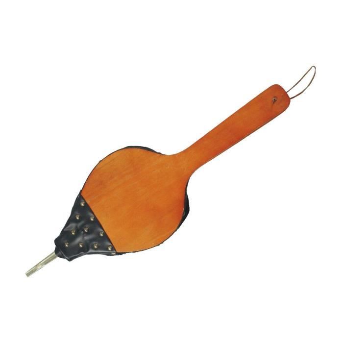 Soufflet long bois et cuir PVM Long.60cm Diam.20cm - Cdiscount Maison