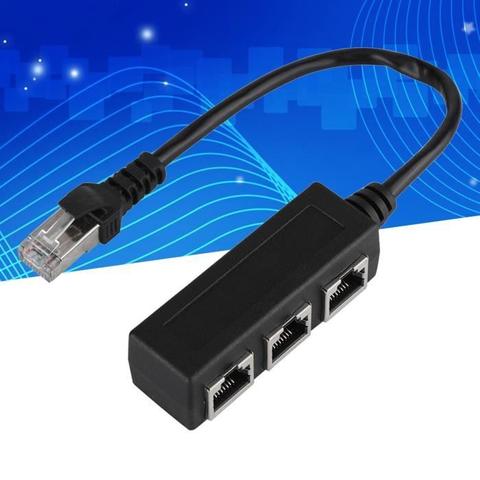 Rallonge de câble Ethernet - PWSHYMI - RJ45 - 3 ports femelles - 20,5 ...