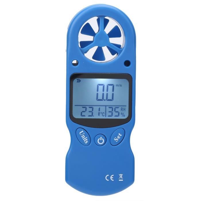 Qiilu Anémomètre portable Mini Anémomètre Numérique à Main Compteur de ...
