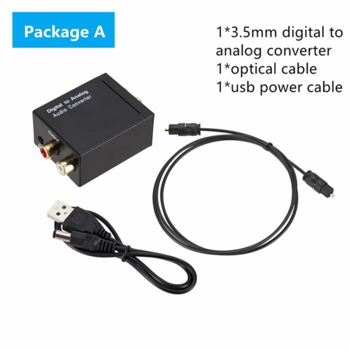 Convertisseur Audio Numérique - PzzPss - RCA L/R - Toslink - USB ...