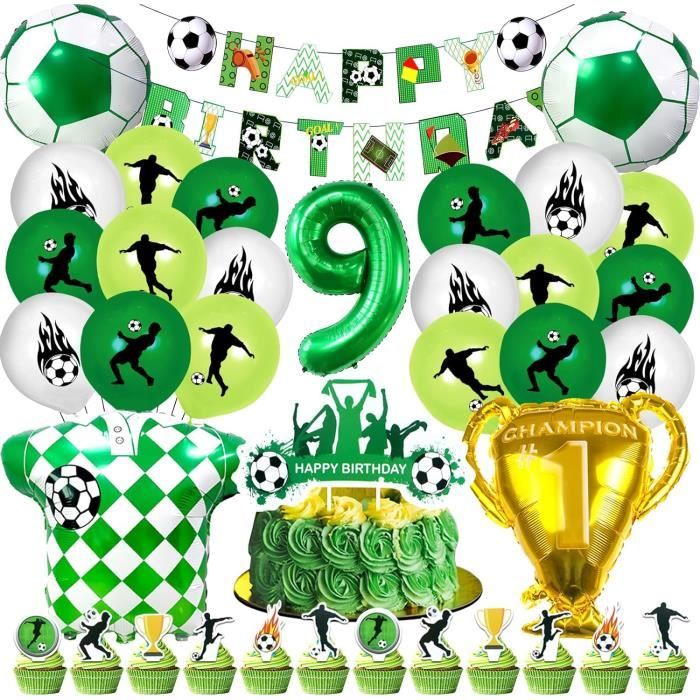 Decoration Anniversaire Ballon Garcon 9 Ans,49 Pcs Foot Deco ...