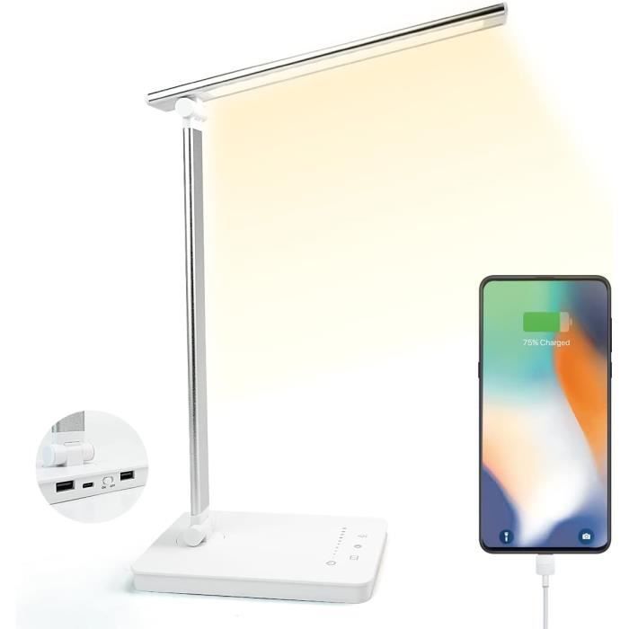 Shuwosmart 15W Lampe de Bureau Puissante Lampe Bureau LED Tactile ...