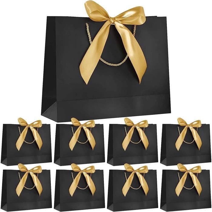 Sacs-Cadeaux, 8 Pièces Sacs De Fête En Papier Avec Poignées Et Ruban ...