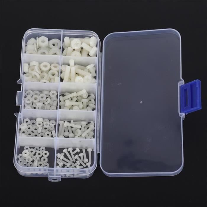 Gift-écrou en nylon Vis En Nylon Kit De Vis En Nylon Bricolage Industriel 270PCS Pour La ...
