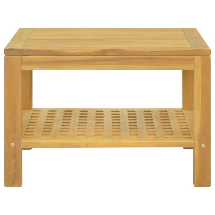 ZERODIS Table basse 60x60x40 cm Bois massif de teck HB032 - Cdiscount ...