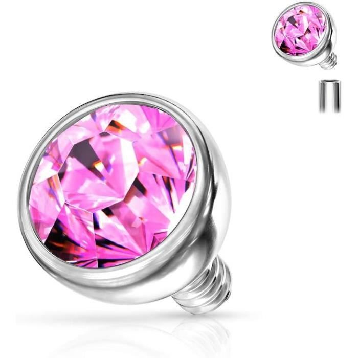 ® Piercing Dermal En Cristal - Plusieurs Couleurs, Tailles Et ...