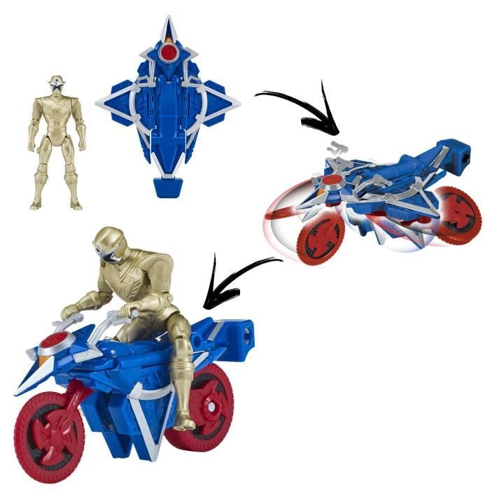 POWER RANGERS Moto Mega Morph Ninja Steel Ranger Doré - Cdiscount Jeux ...