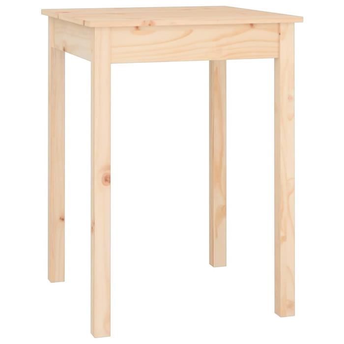 VidaXL Table à manger 55x55x75 cm Bois massif de pin 814254 - Cdiscount ...