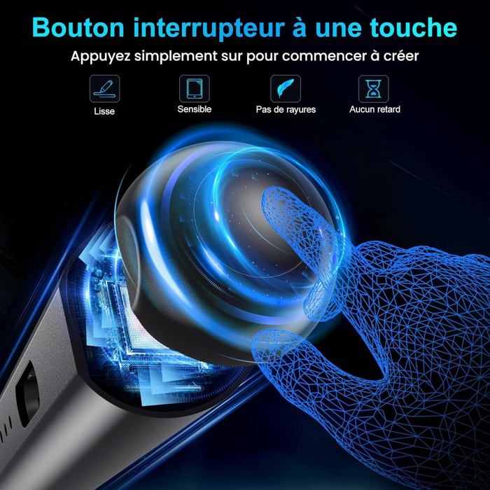 Stylet pour iPad - EDILIQ - Charge rapide 15 min - Rejet de paume ...