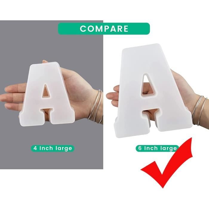 Epoda Moule en silicone en forme de lettres de grande taille, 15,2 cm ...