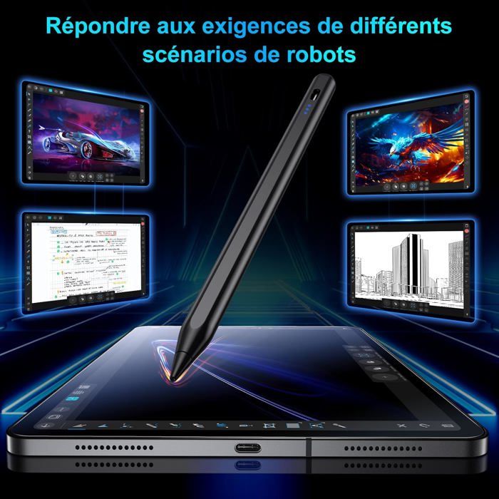 Stylet pour iPad - EDILIQ - Charge rapide 15 min - Rejet de paume ...