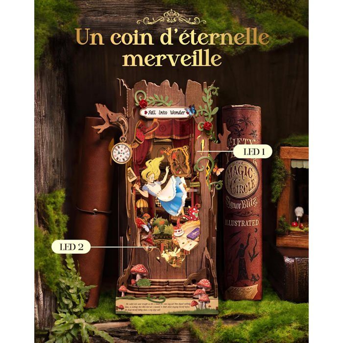 Book Nook Fall Into Wonder, maison miniature DIY, diorama décor bureau ...