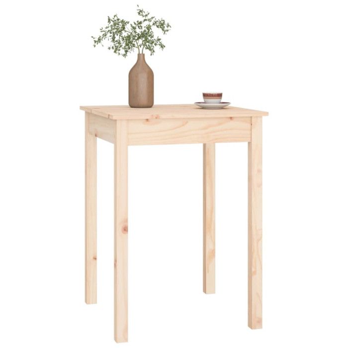 VidaXL Table à manger 55x55x75 cm Bois massif de pin 814254 - Cdiscount ...